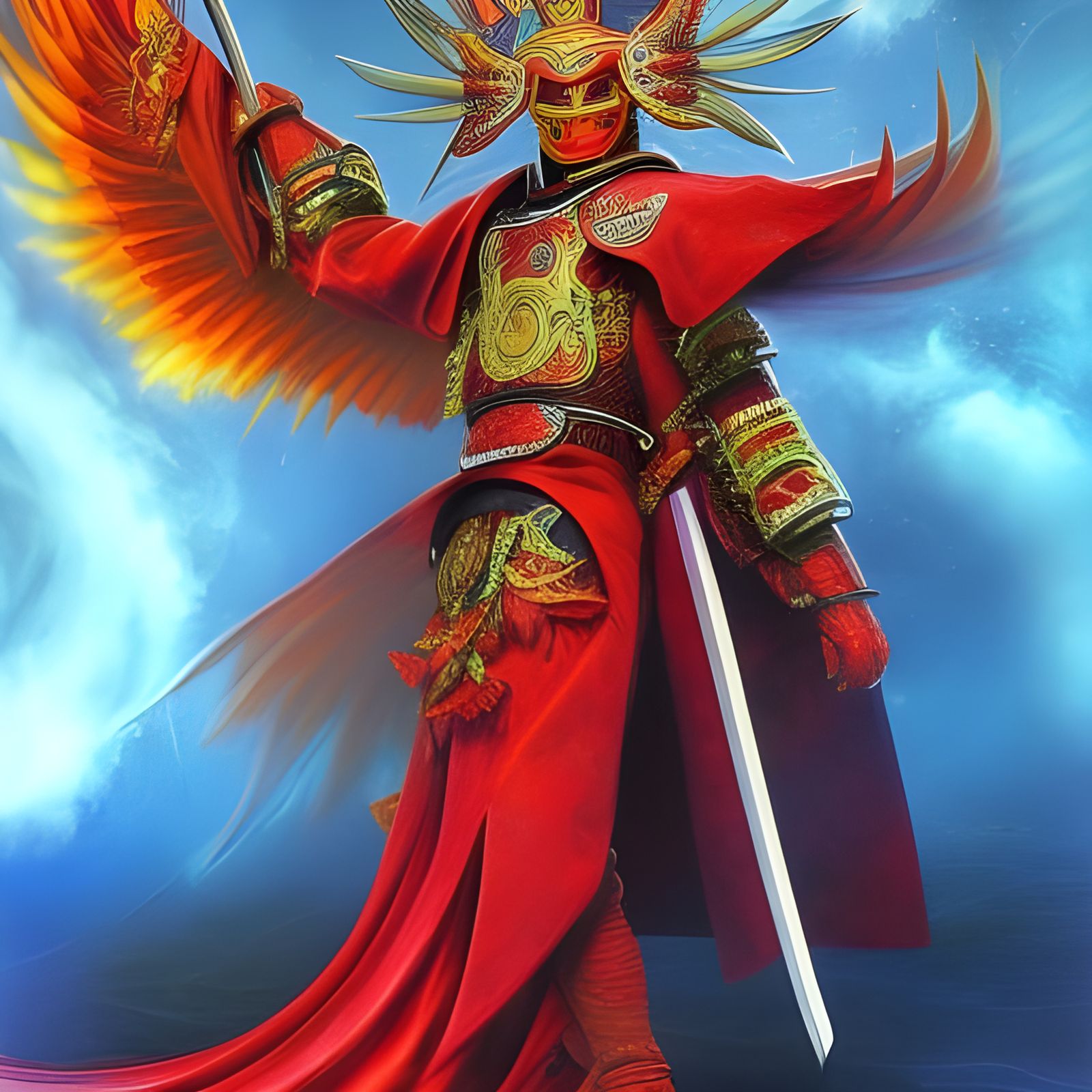 Phoenix clan samurai - AI Generated Artwork - NightCafe Creator