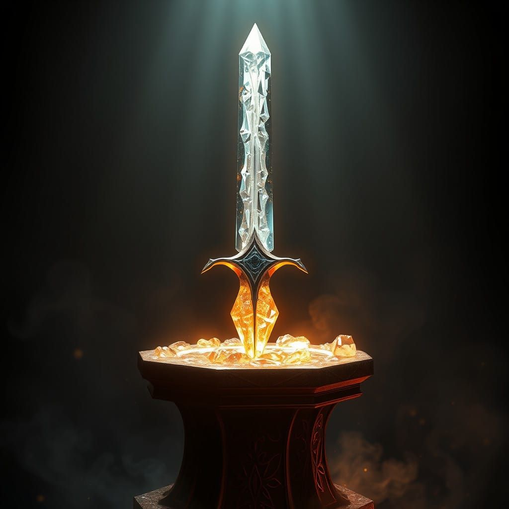 Crystal looking sword - Crystal Sword of Ancient Lore