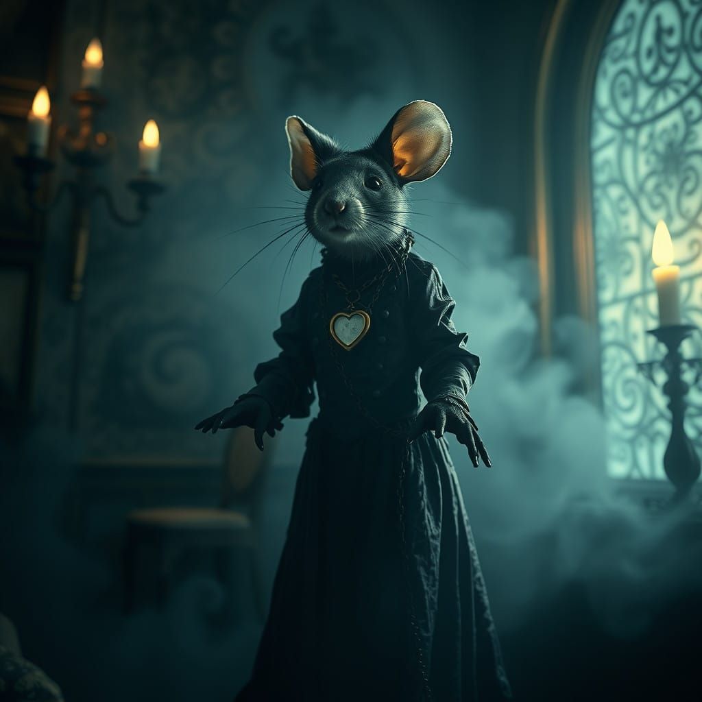 A spectral, gothic-mouse 8 - Ethereal Gothic Ghost in Victor...