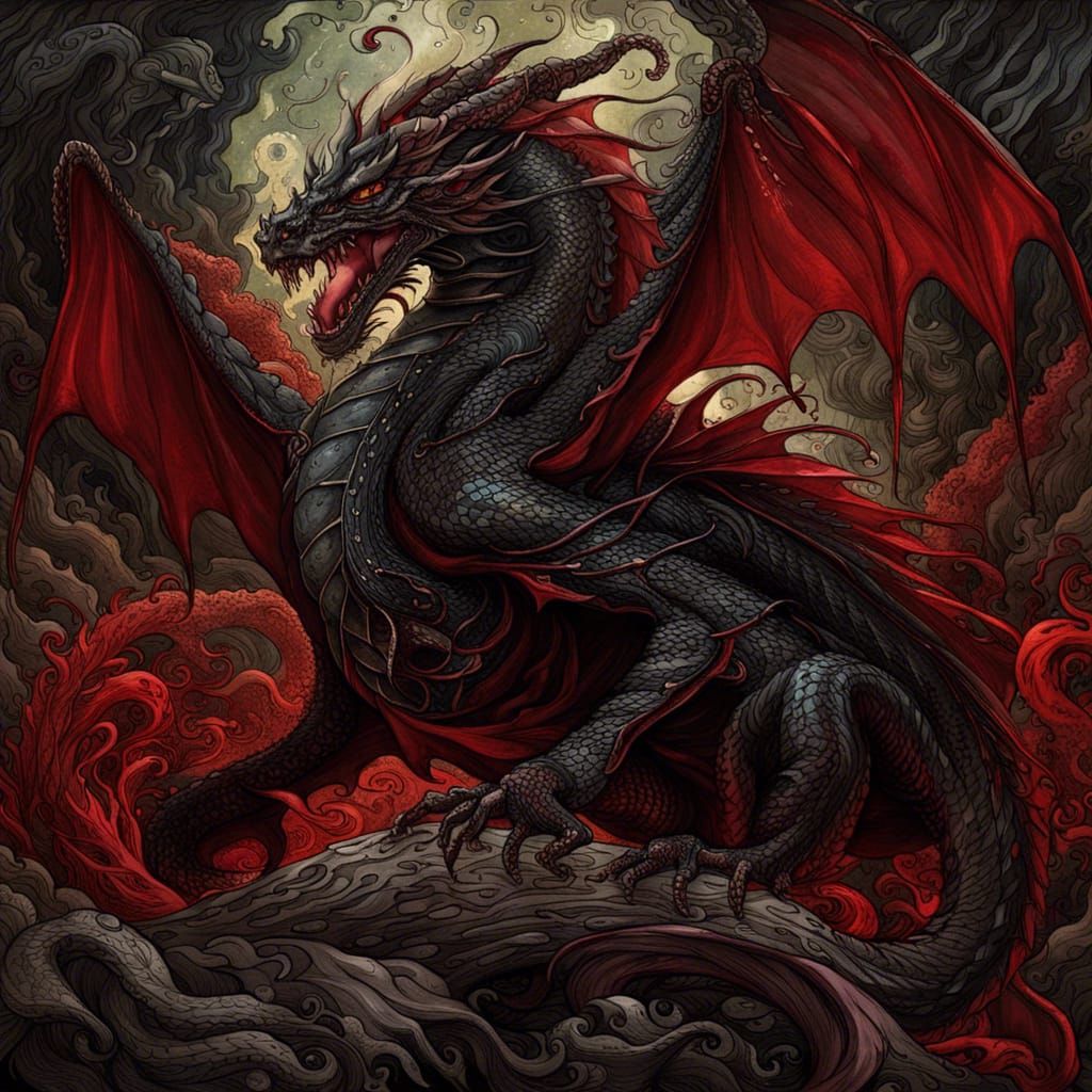 Evil dragon - AI Generated Artwork - NightCafe Creator