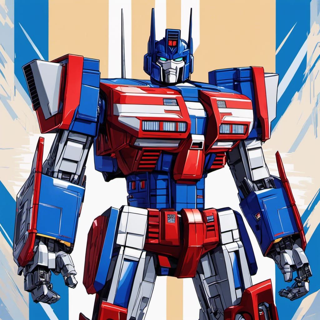 Optimus Prime 80s Cartoon - AI Generated Artwork - NightCafe Creator