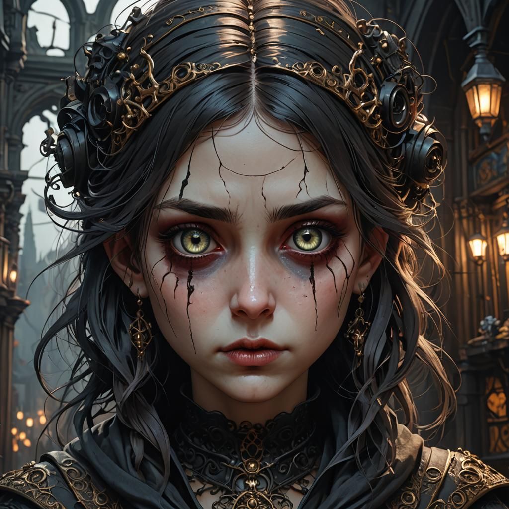 girl dark gothic - AI Generated Artwork - NightCafe Creator