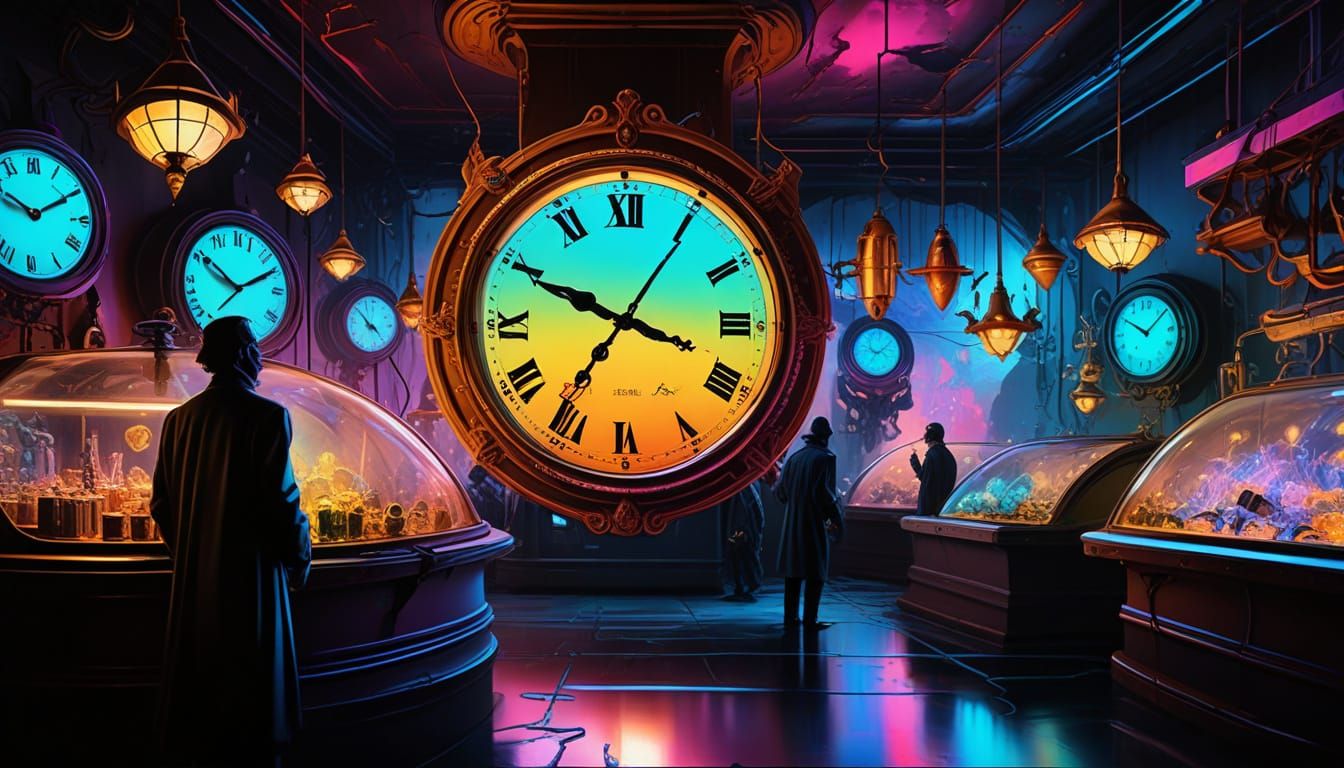 Surreal Alien Marketplace in Dreamlike Oil Paintin... - AI Art