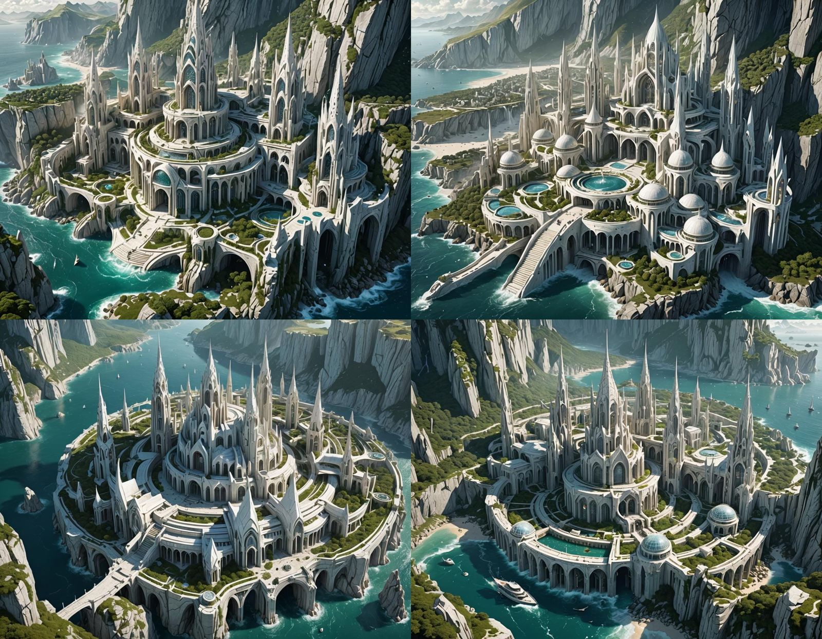 Massive High Elven Castles - AI Generated Artwork - NightCafe Creator