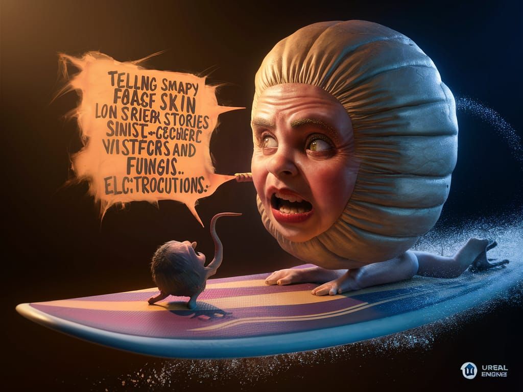 Surfing Skinface II - AI Generated Artwork - NightCafe Creator