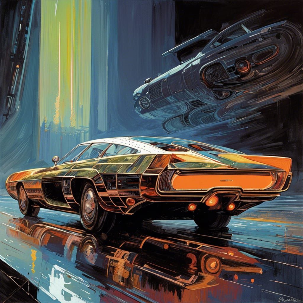 One more muscle car race - AI Generated Artwork - NightCafe Creator