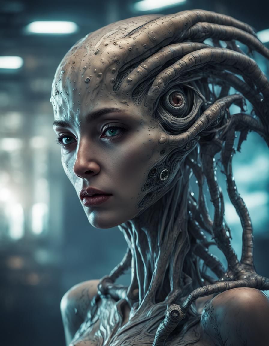 Alien woman - AI Generated Artwork - NightCafe Creator