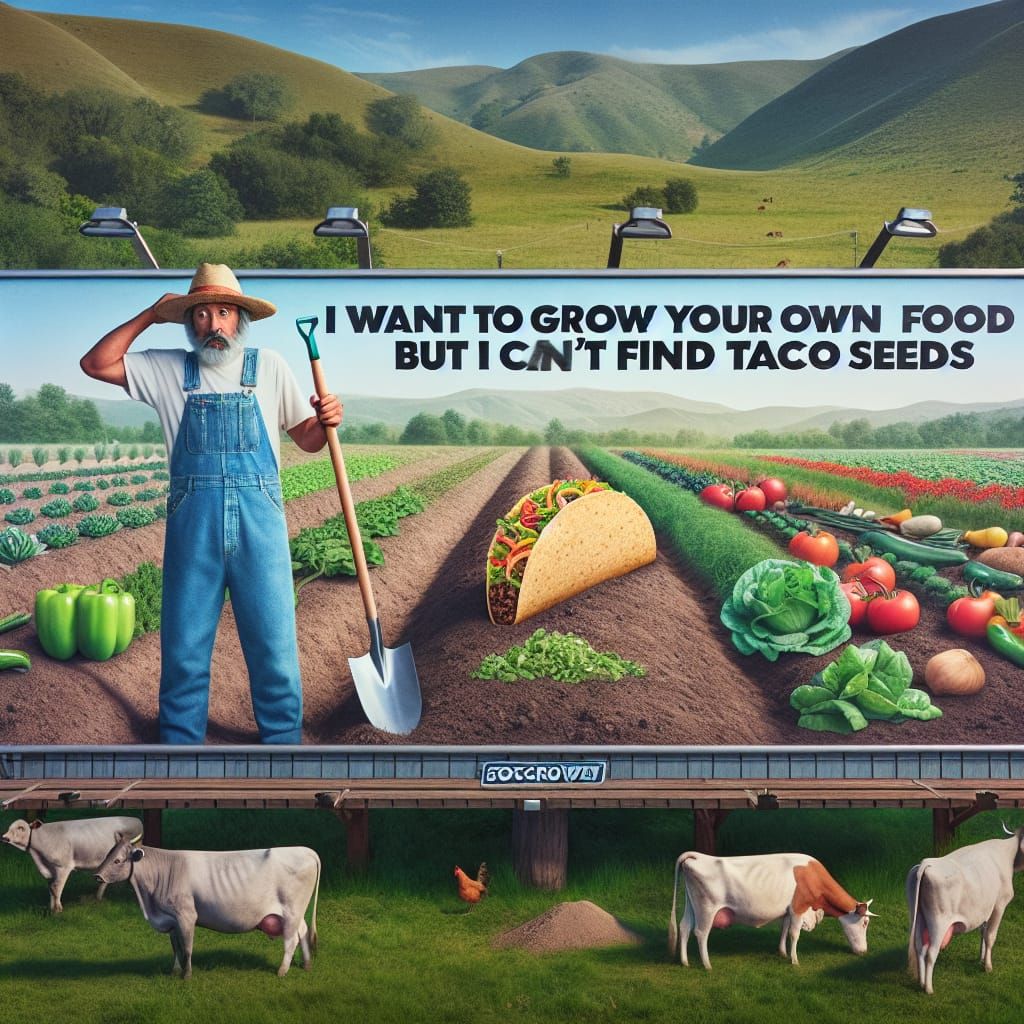I want to grow my own food but I can't find taco seeds"