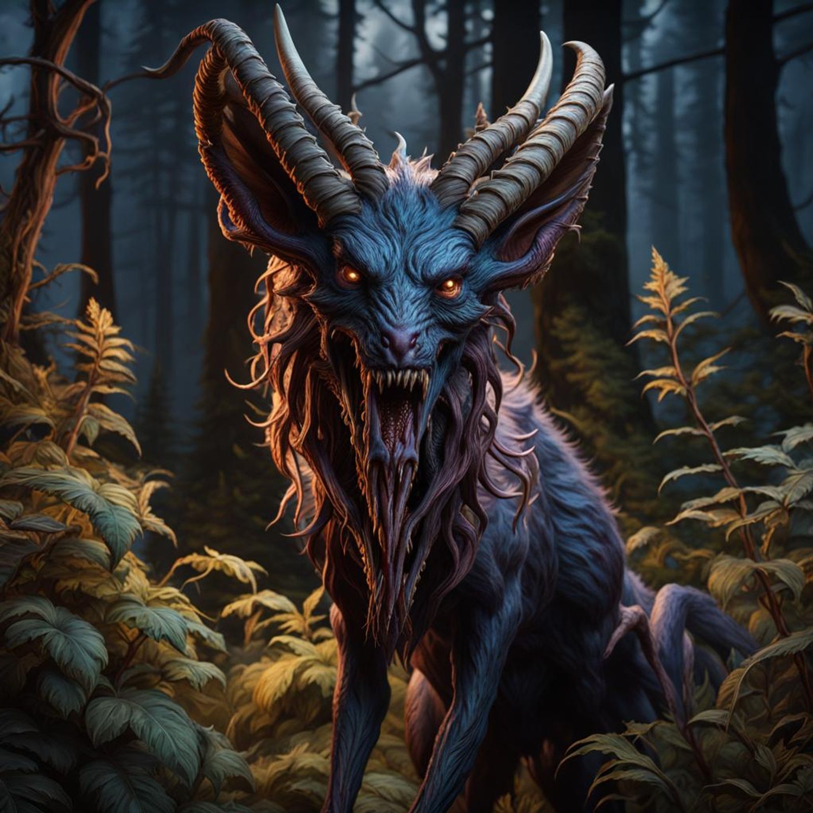 Wendigo looking Eldritch horror scary fantastic mythological creature ...