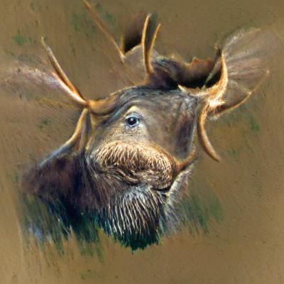 Portrait of a Buff Moose - AI Generated Artwork - NightCafe Creator