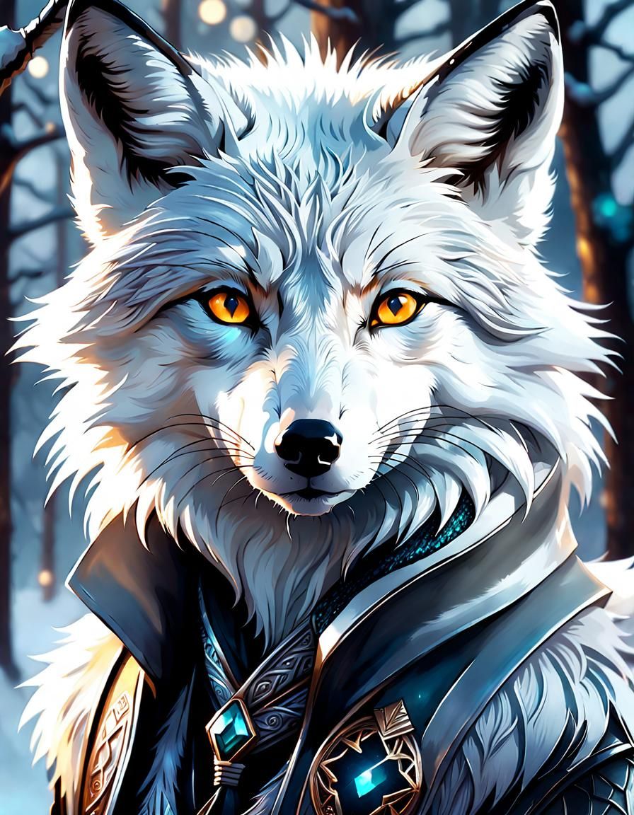silver fox - AI Generated Artwork - NightCafe Creator