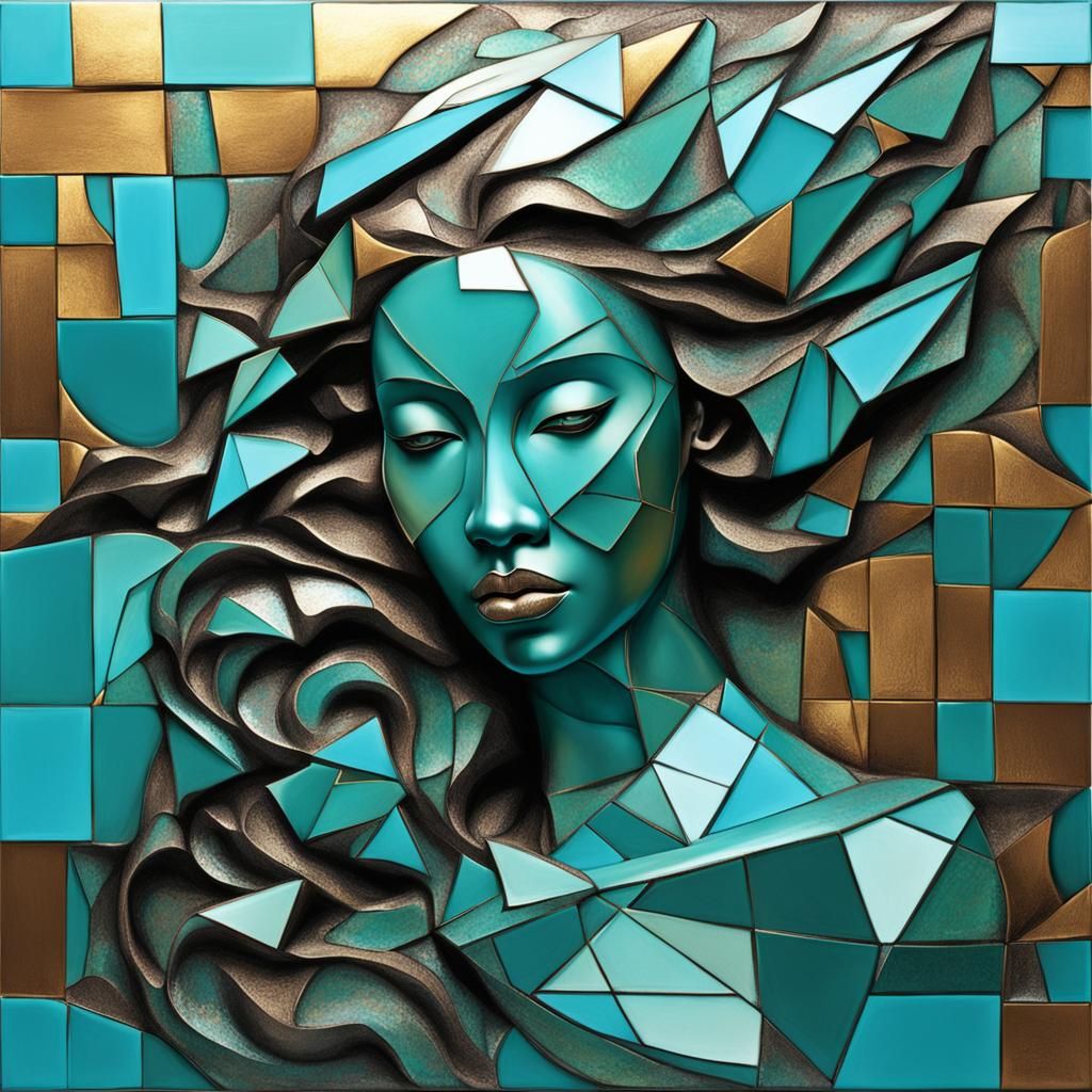 Mermaid cubism - AI Generated Artwork - NightCafe Creator