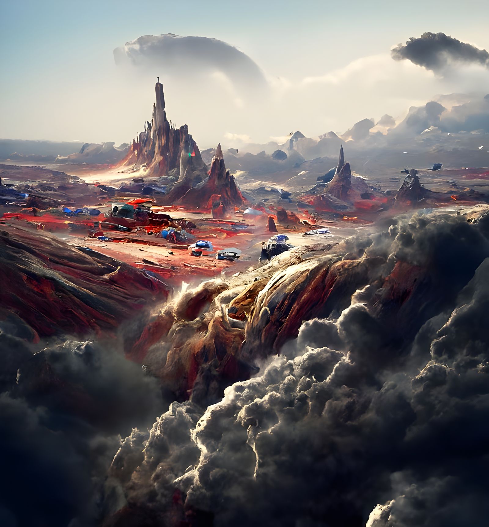 Stormy Badlands - AI Generated Artwork - NightCafe Creator