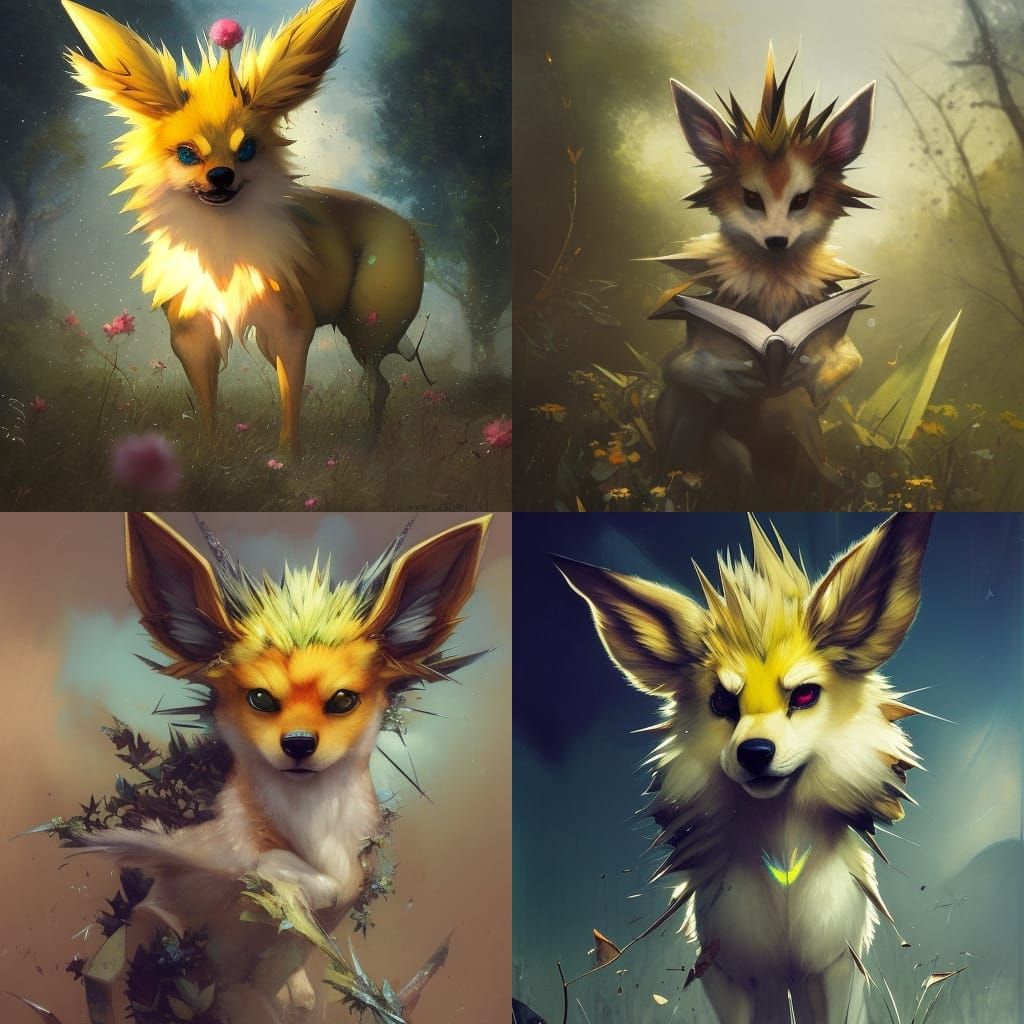 Jolteon ,by Jean Baptiste monge, Ismail Inceoglu, Karol Bak, Tyler ...