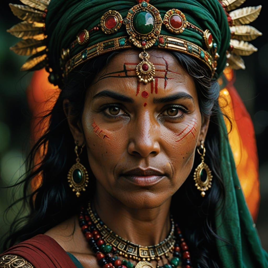 Powerful Warrior Queen Angel in Neo-Expressionist ... - AI Art