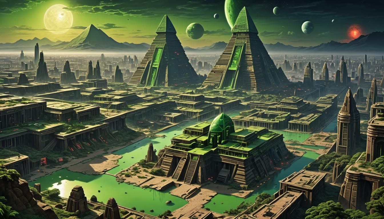 Alien Mega City - AI Generated Artwork - NightCafe Creator