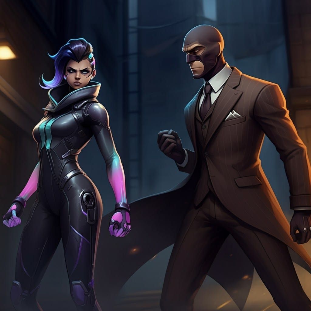 Sombra vs Spy - Sleek Superheroes Clash in High-Stakes Showd...