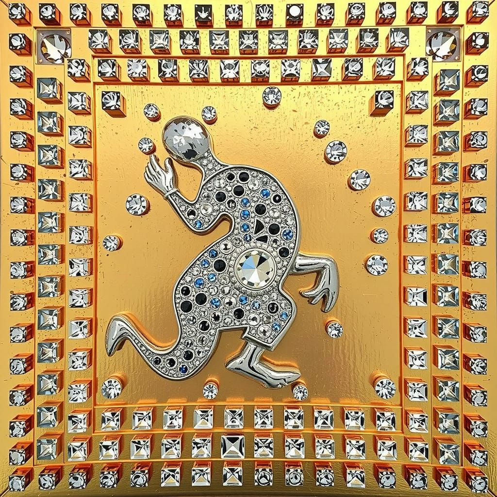 Lustrous Metals: Gold, Silver, and Chrome Reflecti... - AI Art