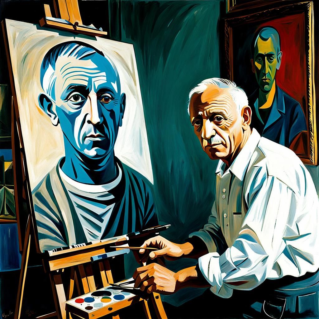 self-portrait of Picasso - AI Generated Artwork - NightCafe Creator