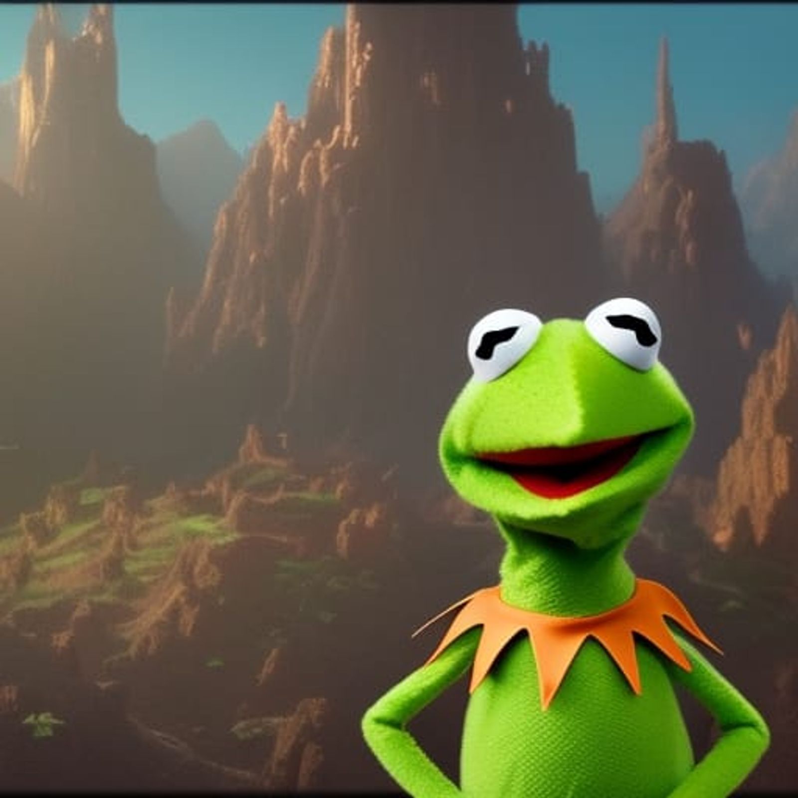 Kermit the frog from the muppets - AI Generated Artwork - NightCafe Creator
