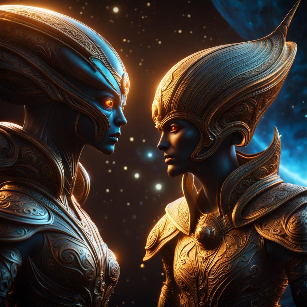 Alien convergence - AI Generated Artwork - NightCafe Creator