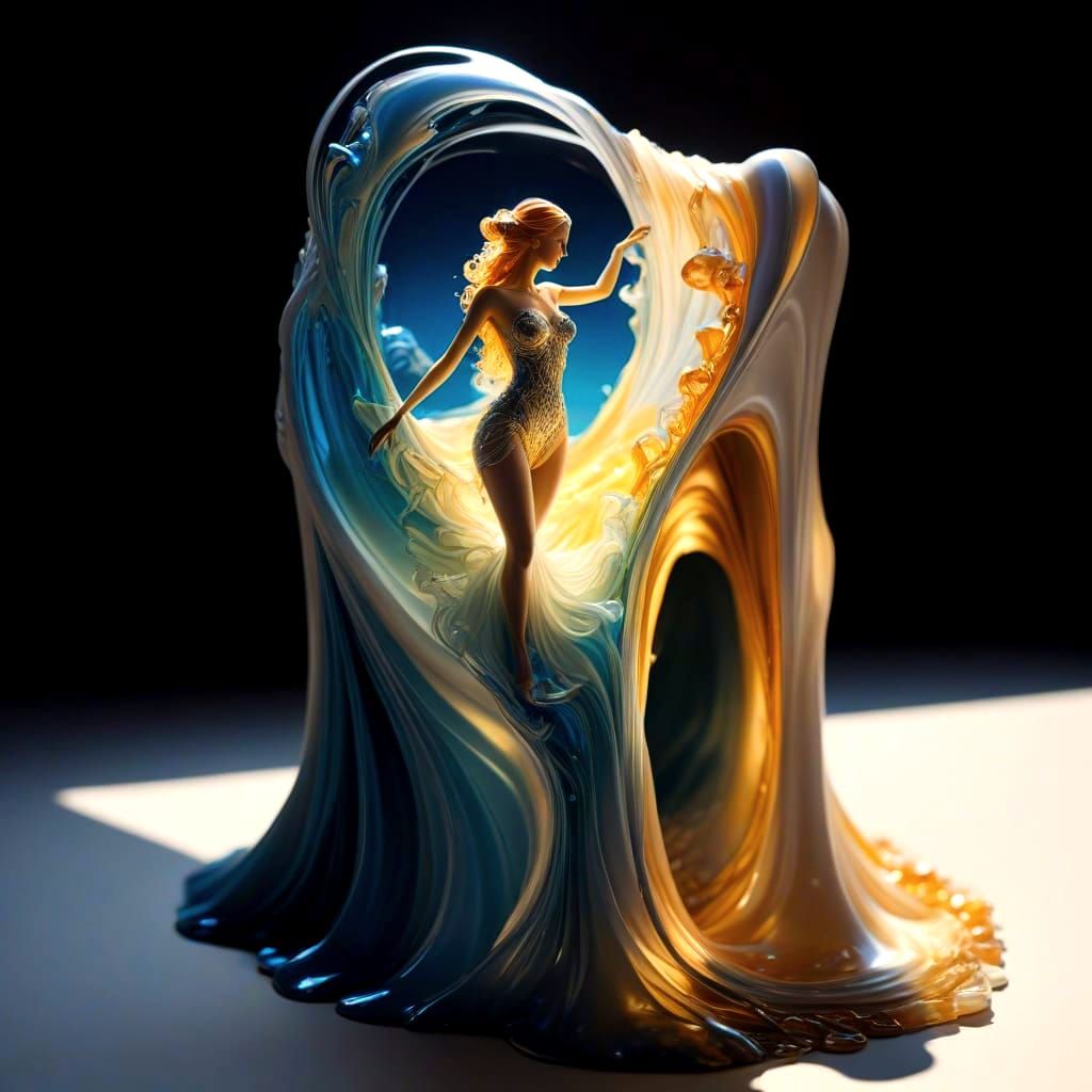 Surreal Clay Figure in Vibrant Colors - AI Art