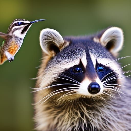 Meeko Raccoon and Flit Hummingbird - AI Generated Artwork - NightCafe ...