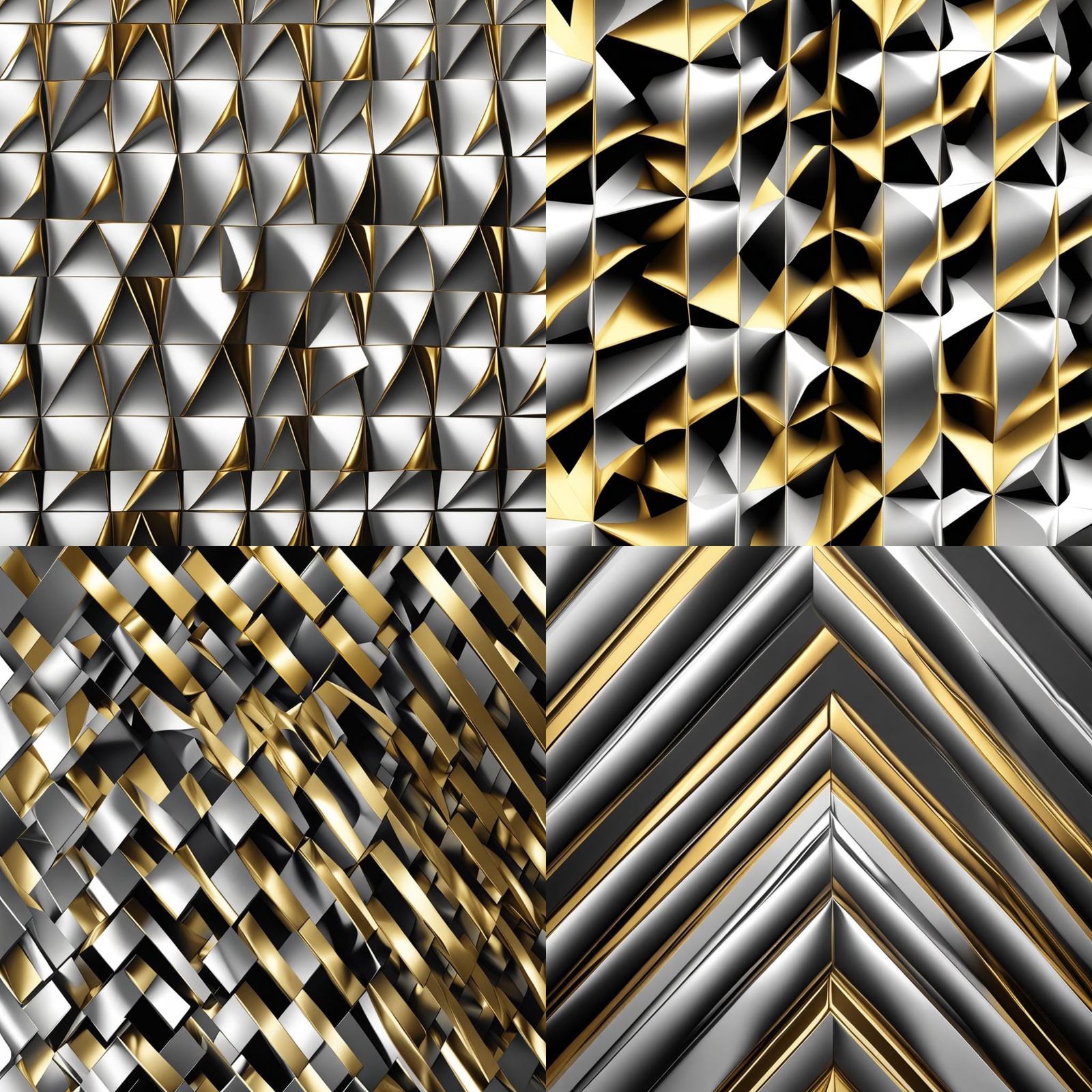sharp, sharp, silver, gold, optical illusion, 4K : - AI Generated ...