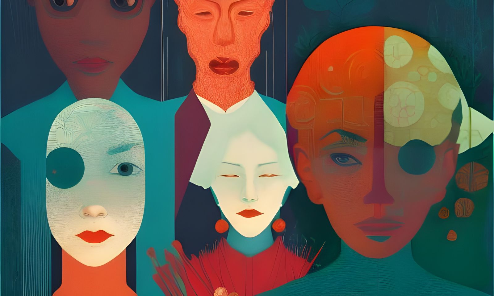 Faces, faces. - AI Generated Artwork - NightCafe Creator