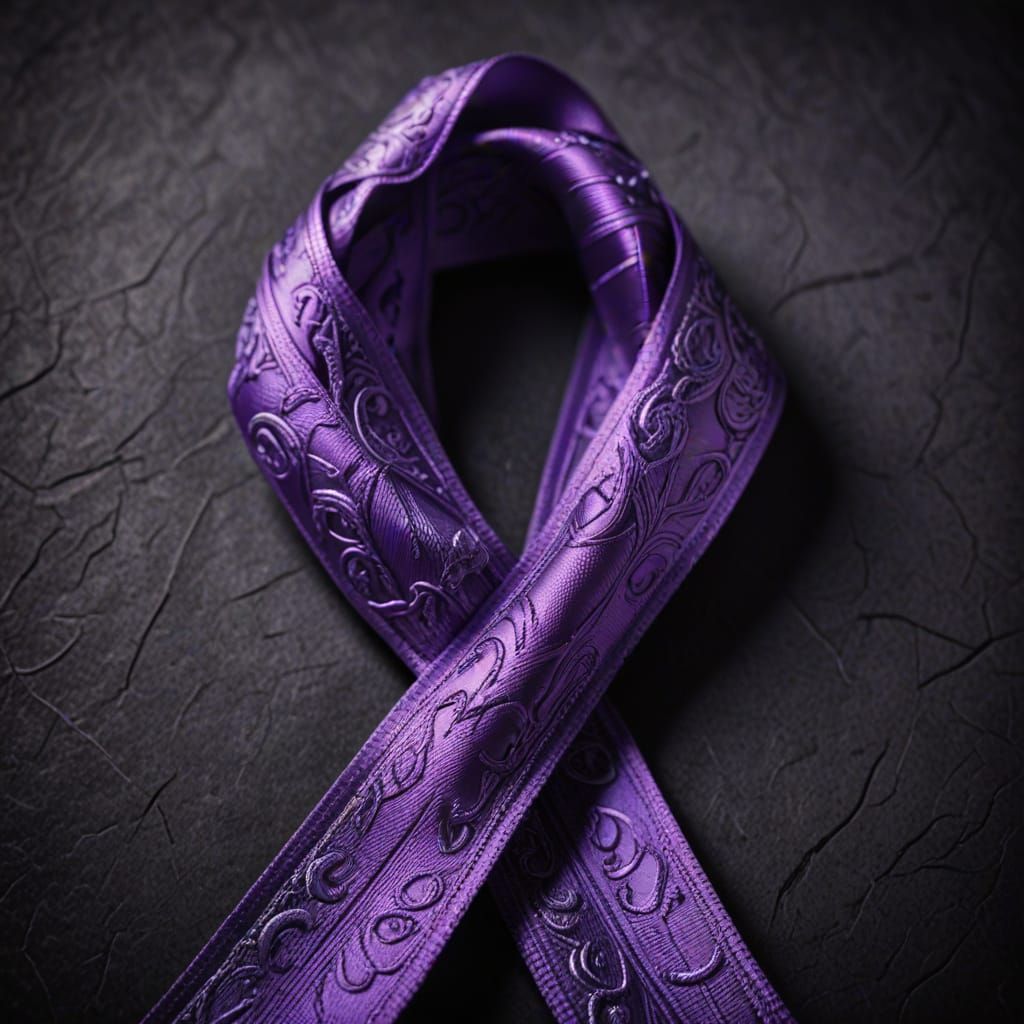 Purple support ribbon - Purple support ribbon