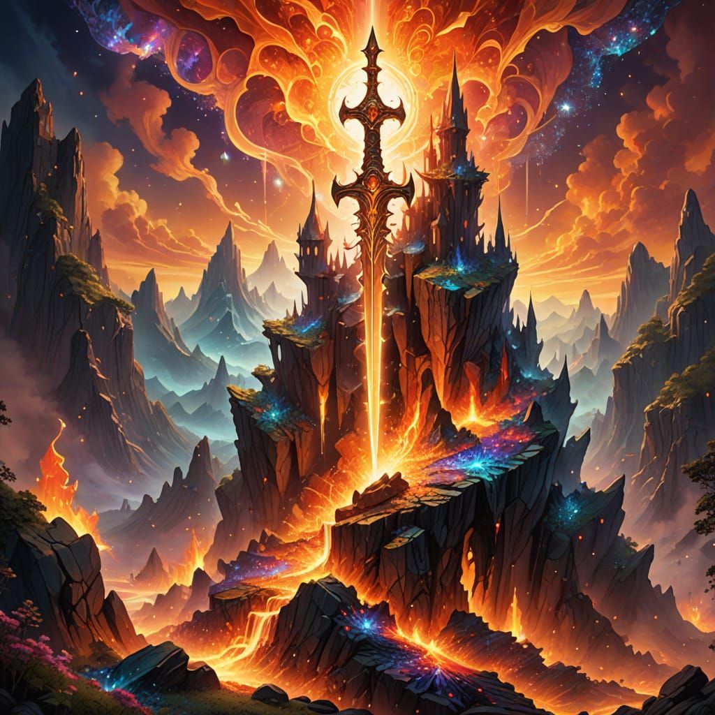 Sword molten - Mystical Sword of Light in Vibrant, Glowing ...