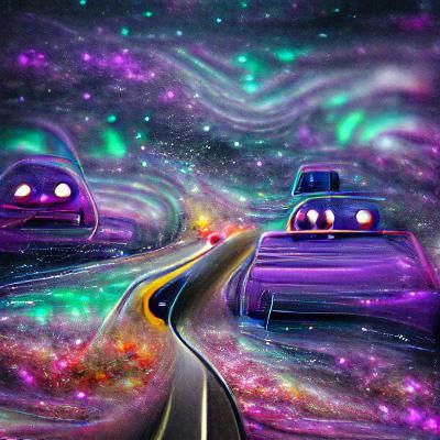 Intergalactic highway - AI Generated Artwork - NightCafe Creator