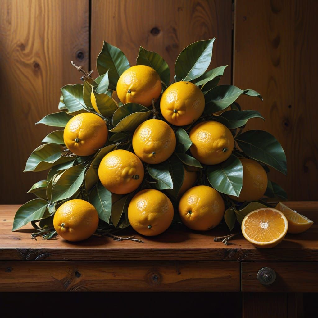 Citrus and cedar - Citrus and Cedar Still Life in Warm Ligh...