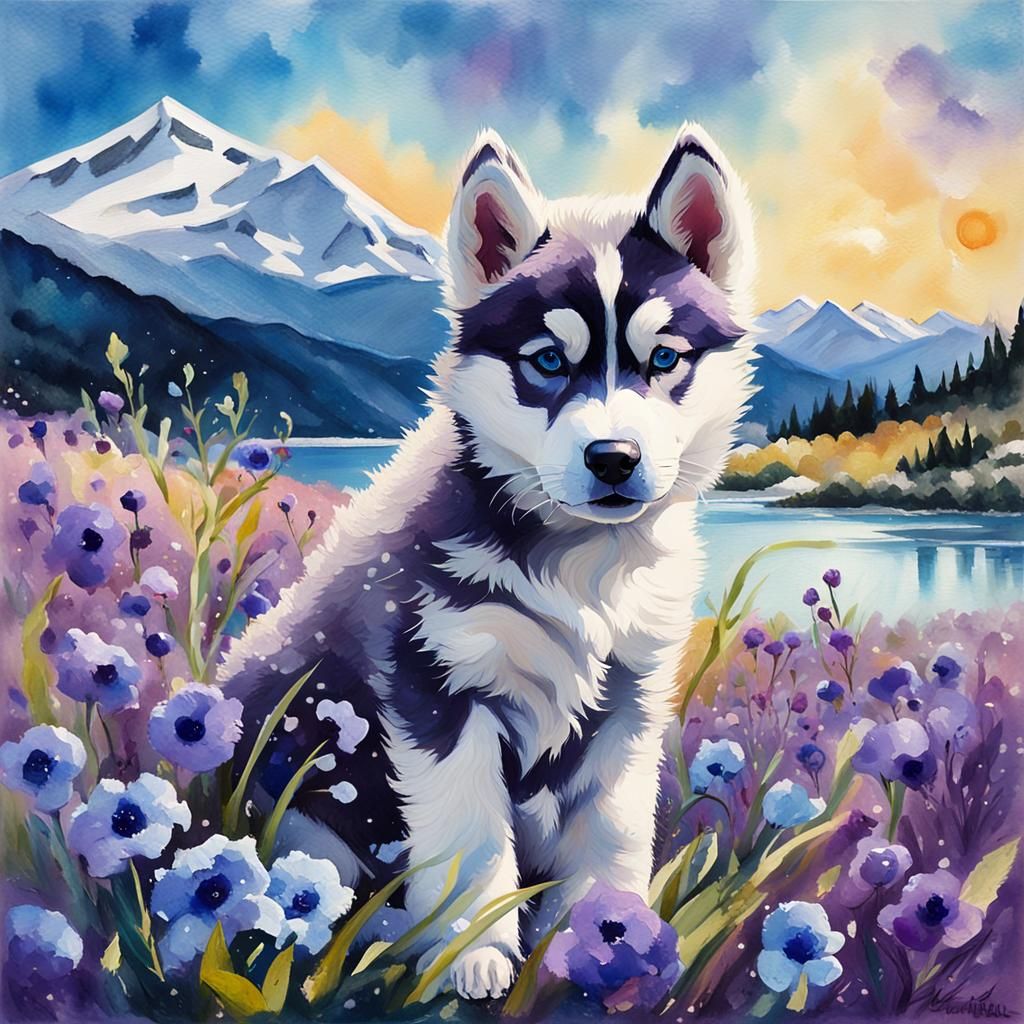 Husky Puppy - AI Generated Artwork - NightCafe Creator