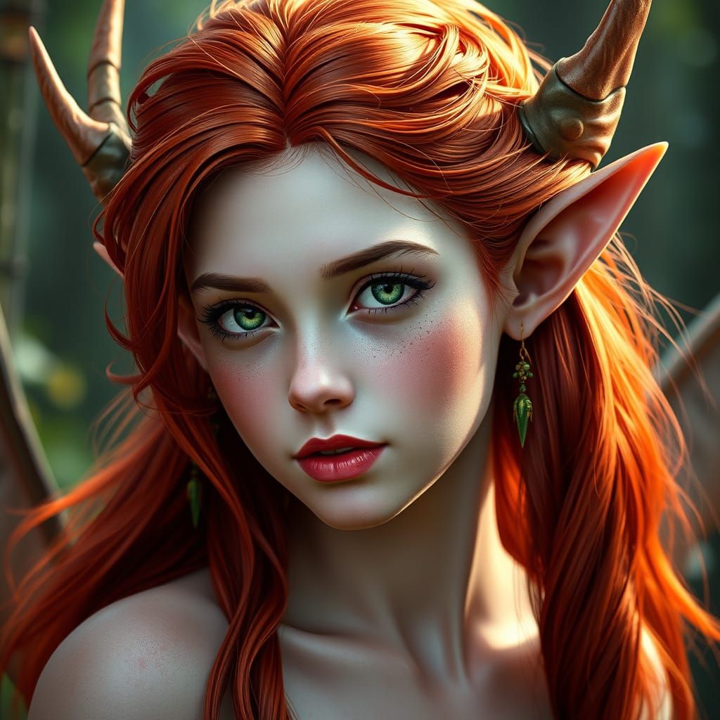 Fae Princess - Ethereal Fae Princess in Vibrant Fantasy Port...