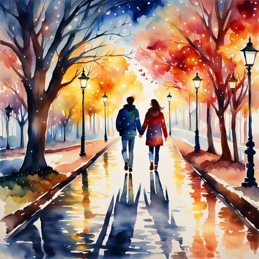 a lit path - AI Generated Artwork - NightCafe Creator