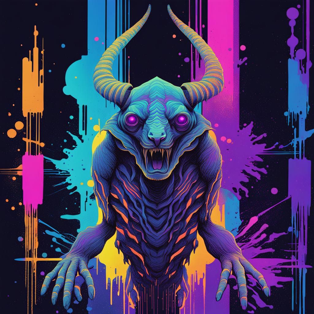 Ultraviolet Bioluminescent Creature