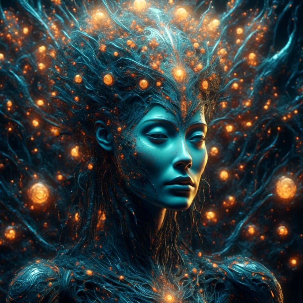 Surreal Bioluminescent Landscape Explores Duality ... - AI Art