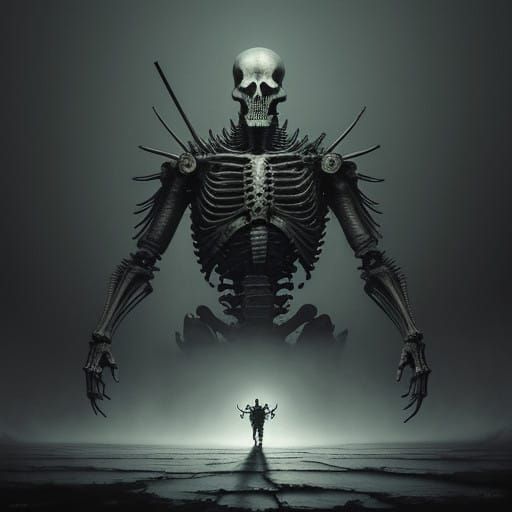 Bone Katana - Dark Fantasy Bone Katana with Intricate Textur...