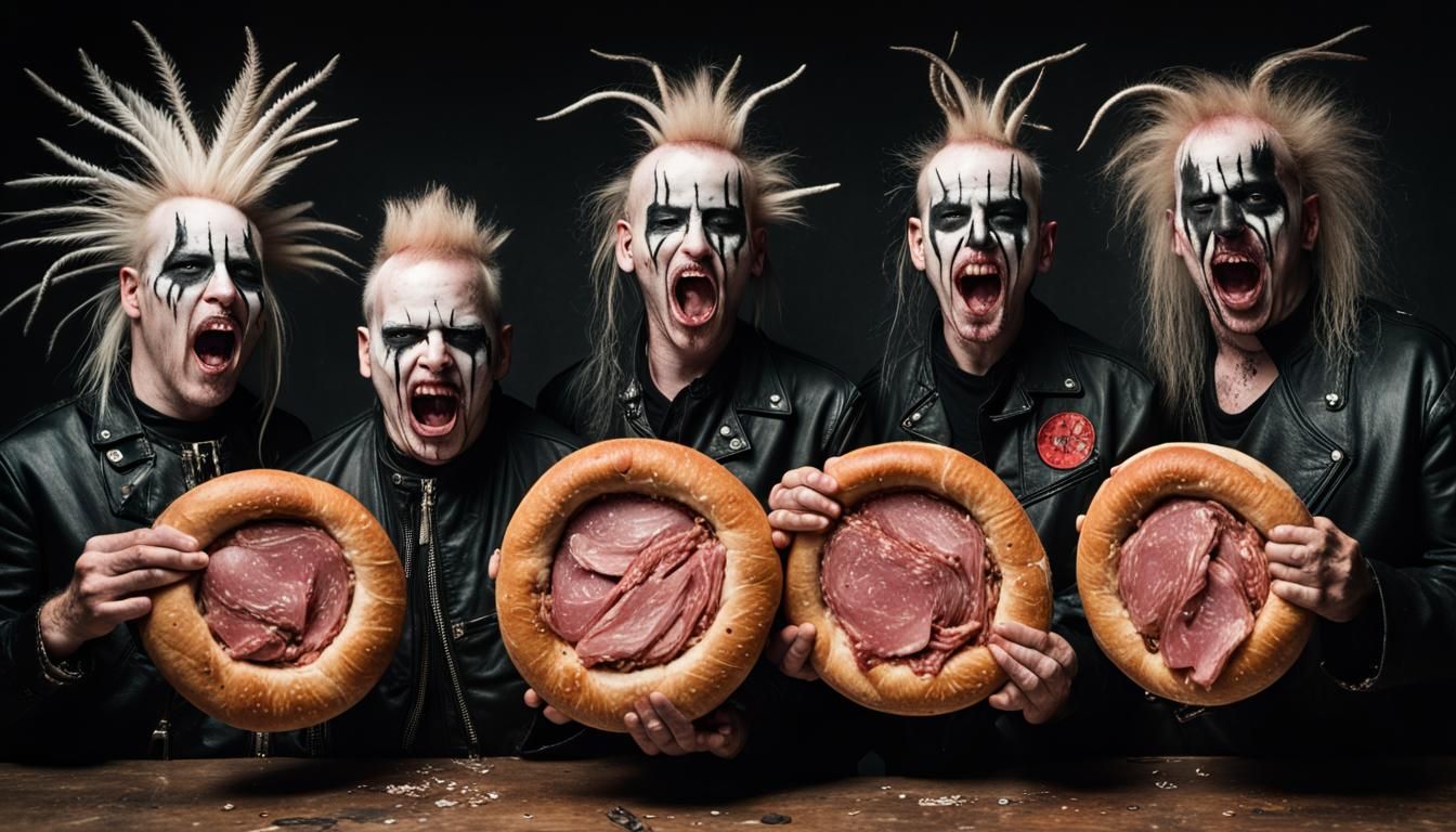 Black Metal Band Making Meat Pies - AI Generated Artwork - NightCafe ...