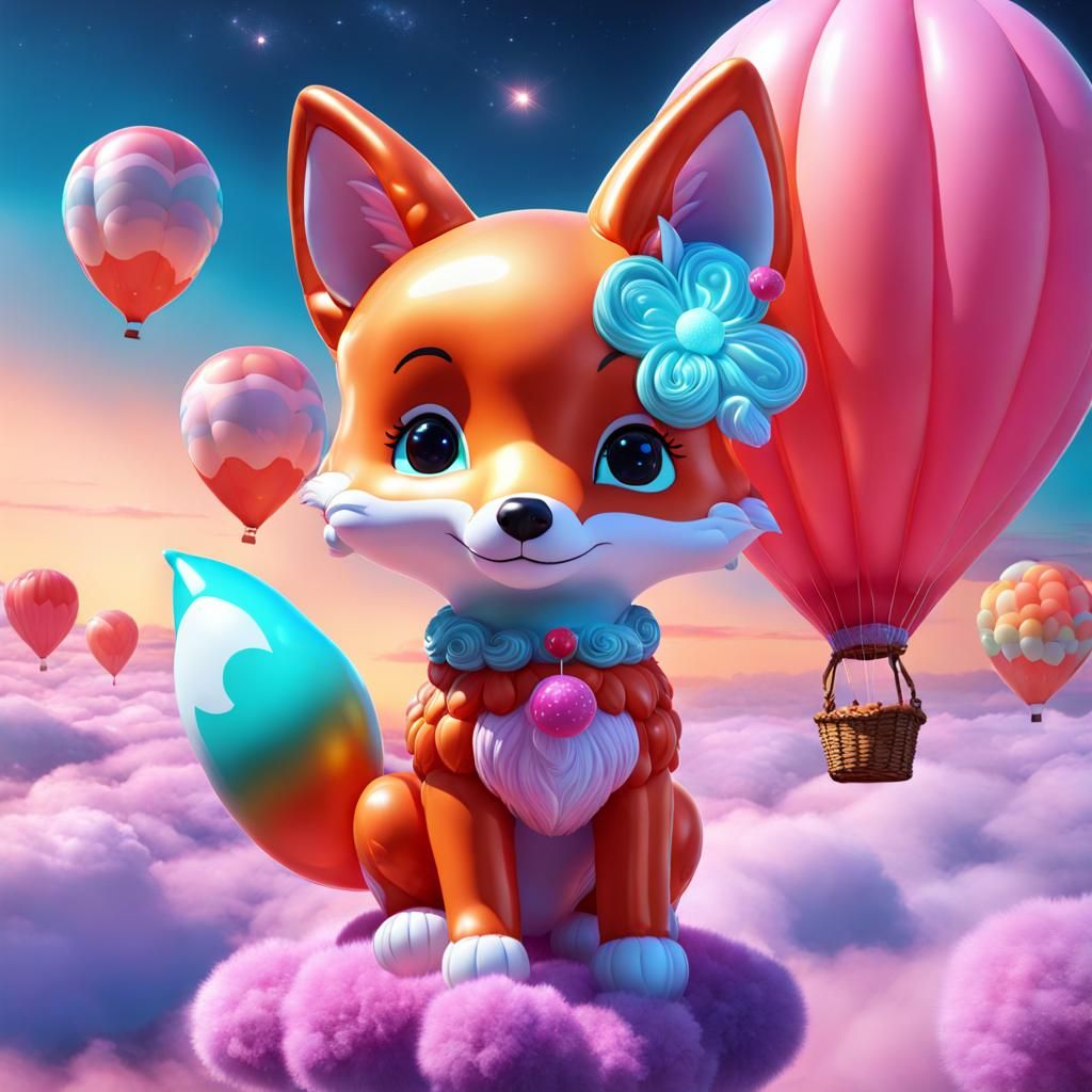 Fox Balloon Animal - AI Generated Artwork - NightCafe Creator