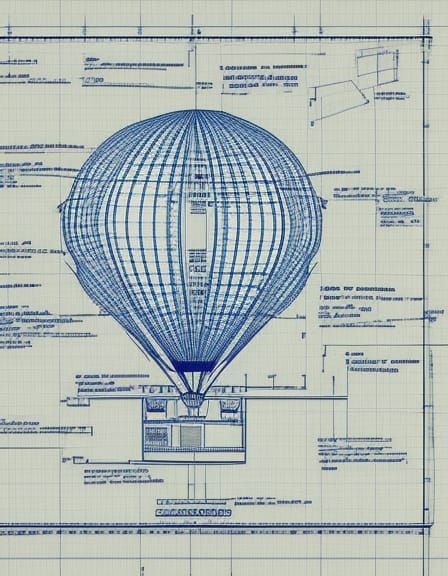 A blueprint for an hot air balloon - AI Generated Artwork - NightCafe ...