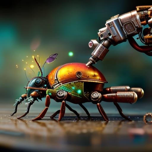 The clockwork beetle. - AI Generated Artwork - NightCafe Creator
