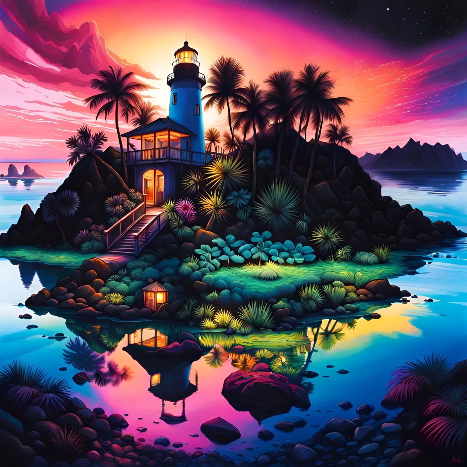 Island Oasis "A nature's experience"- Daily challenge #433 - NightCafe