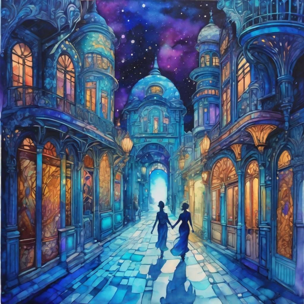 Magical Alley - AI Generated Artwork - NightCafe Creator