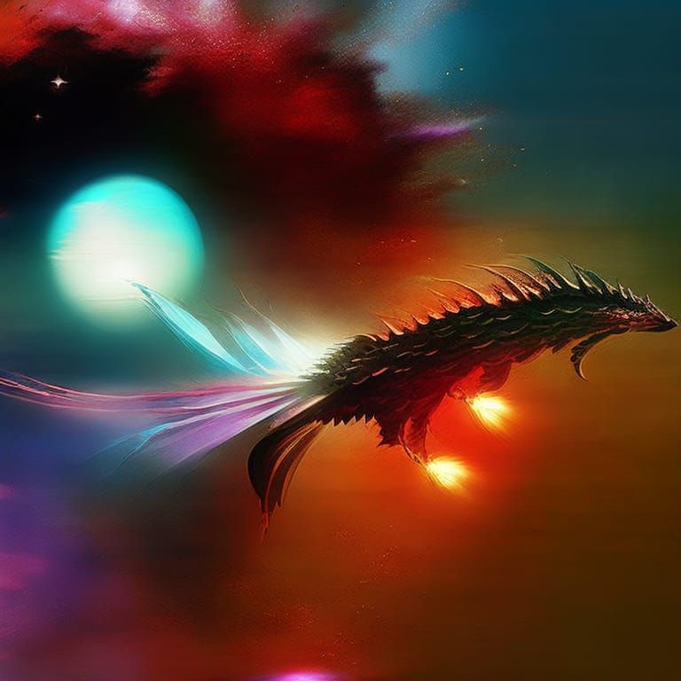 Crazy random colorful lighting splash neural art by Stephen Gammell ...