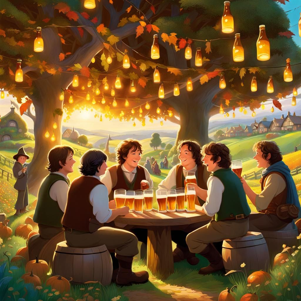 Hobbit beer festival - AI Generated Artwork - NightCafe Creator