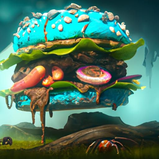 Little space burger... - AI Generated Artwork - NightCafe Creator