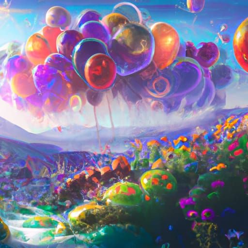 Balloons Everywhere - AI Generated Artwork - NightCafe Creator