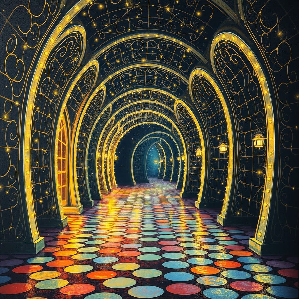 A surreal magical hall - A surreal magical hall